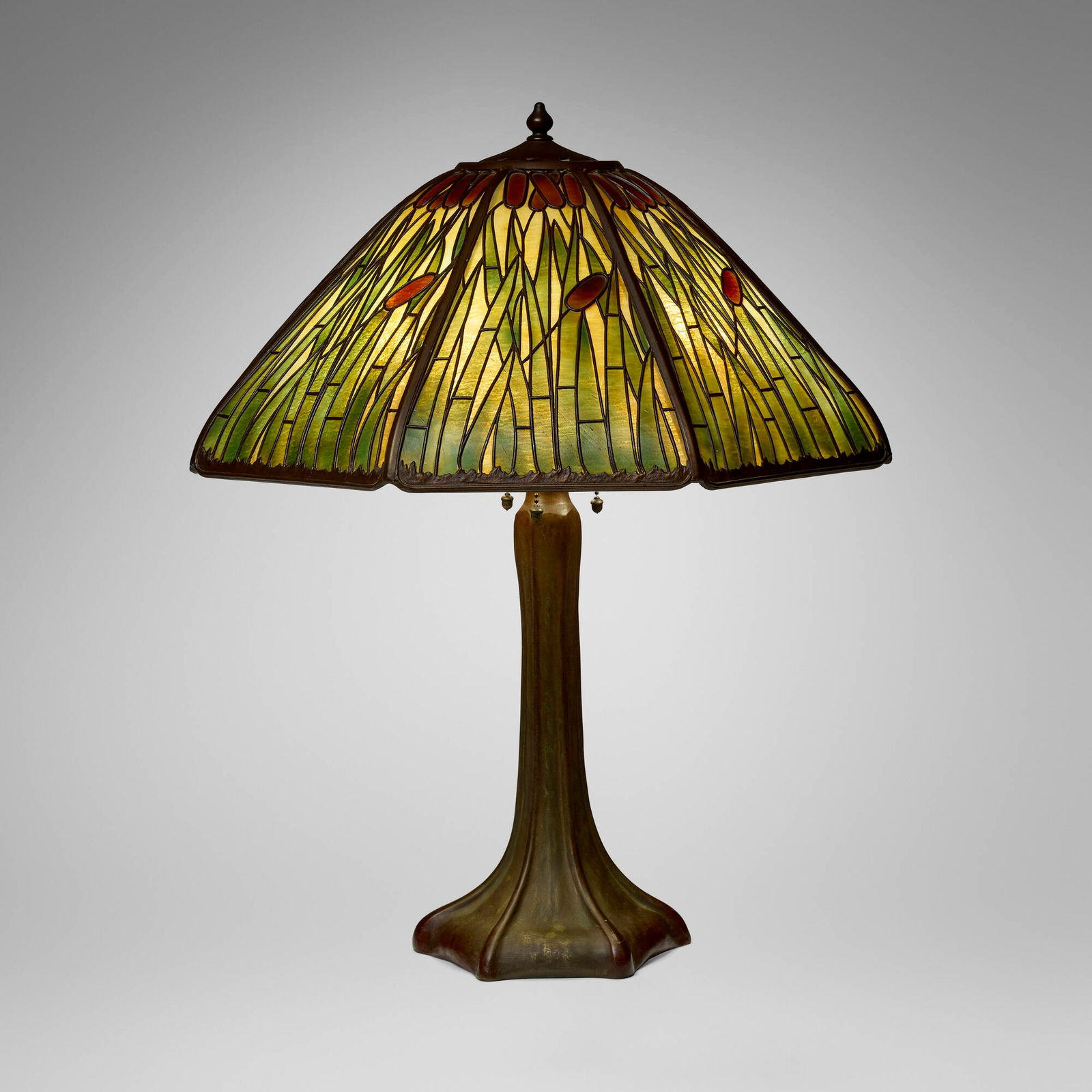 Handel, Cattail Overlay Table Lamp Auction