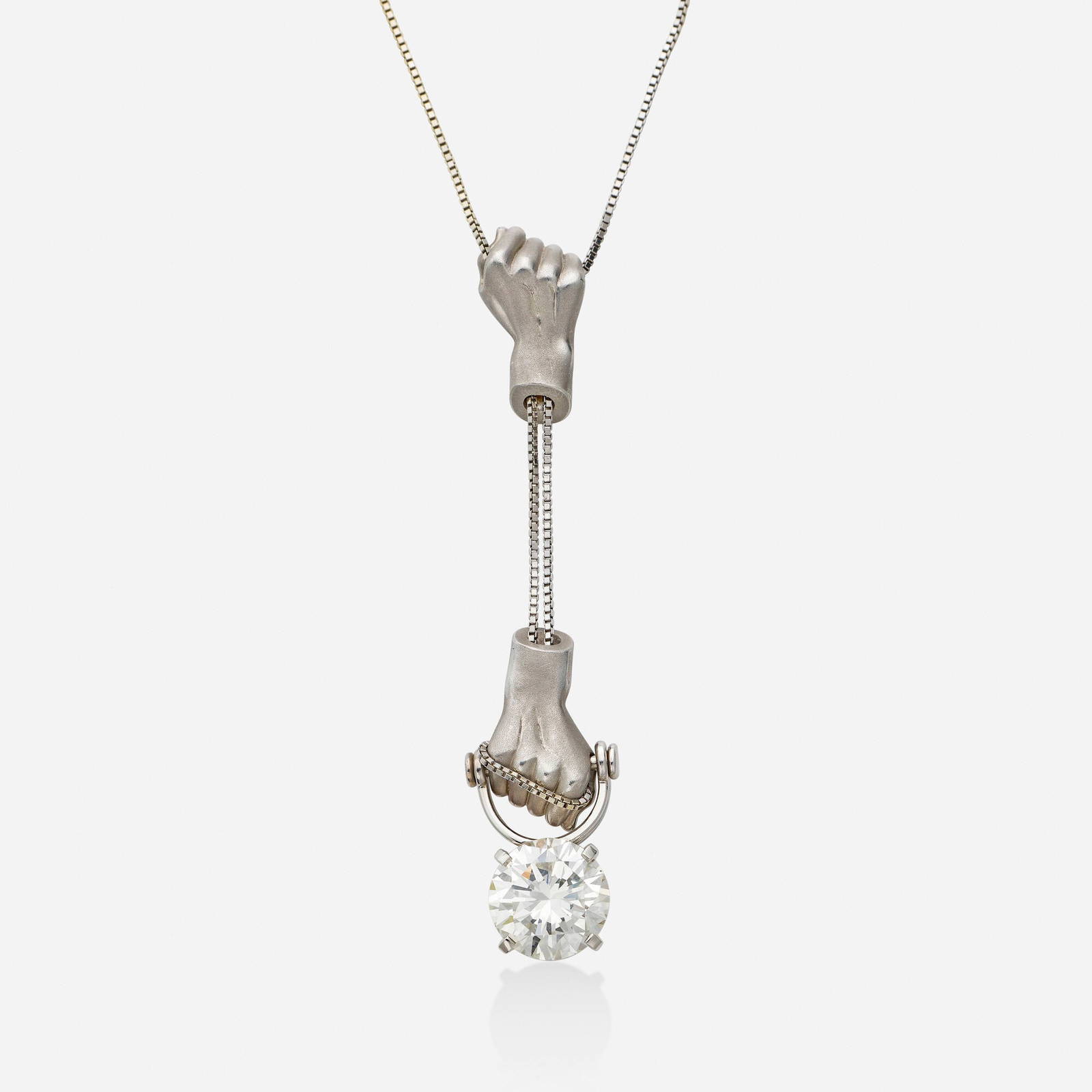 Walter Gehring & Co., Diamond And Platinum Hand Necklace Auction