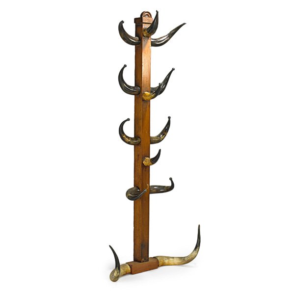 CUSTOM BULL HORN COAT RACK - Apr 20, 2013 | Rago Arts and Auction ...