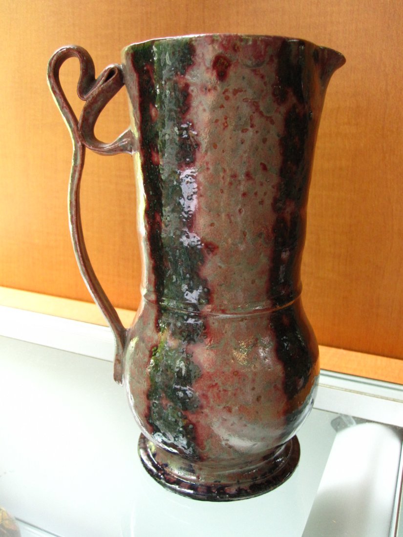 GEORGE OHR Fine and tall pitcher, ribbon handle - Jun 08, 2013 | Rago ...