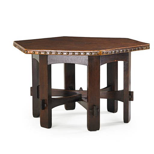 Gustav Stickley Hexagonal Library Table