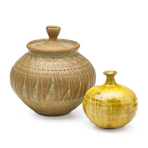 BEATRICE WOOD; KAREN KARNES Vase and lidded vessel - Mar 01, 2014 ...