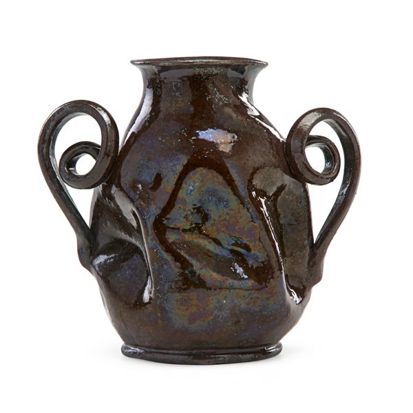 GEORGE OHR Vase with curled handles - Jun 14, 2014 | Rago Arts and ...