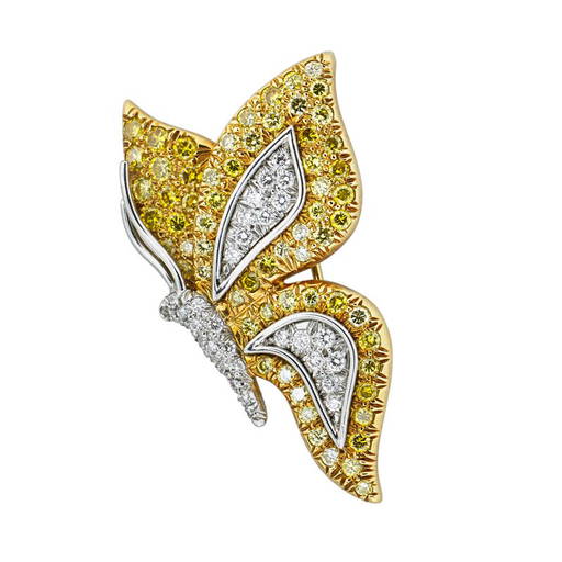 Tiffany & Co. Bicolor Diamond Butterfly Brooch