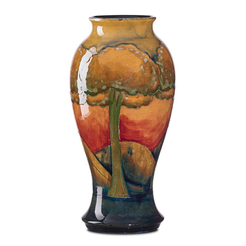 MOORCROFT; SHREVE Eventide vase with sterling lid - Oct 18, 2014 | Rago ...