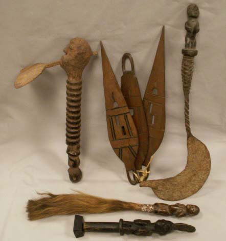 4: LOT (7) ASSORTED AFRICAN TOOLS