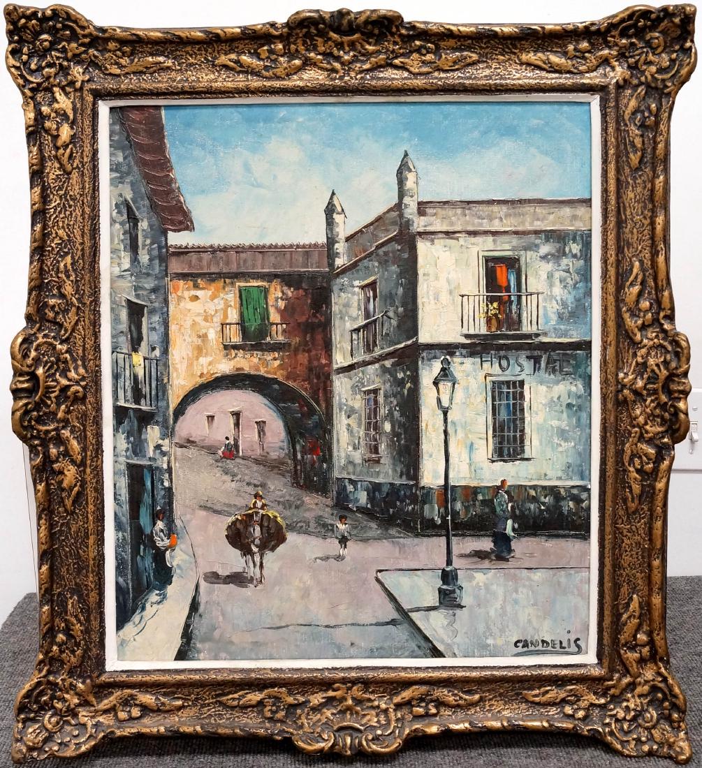 Guy Candelis (spanish 20th Century), Oil On Canvas,
