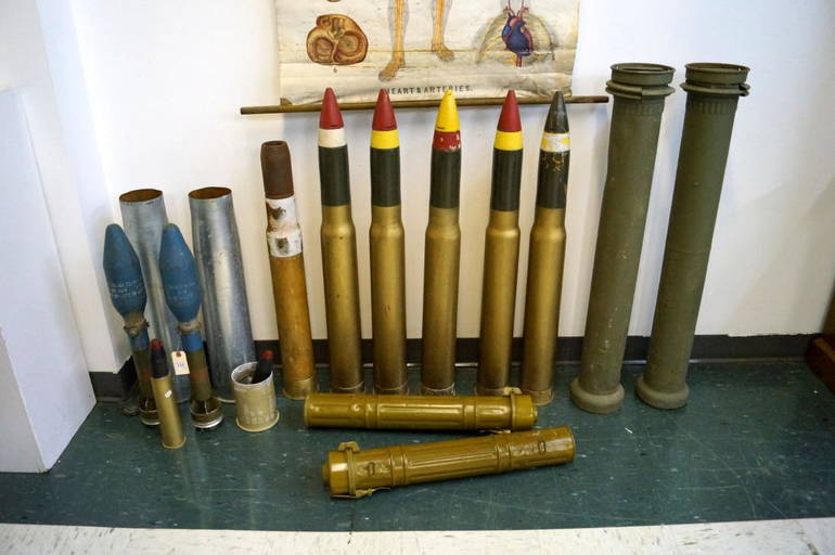 Lot (14) Including Assorted Artillery Projectiles,