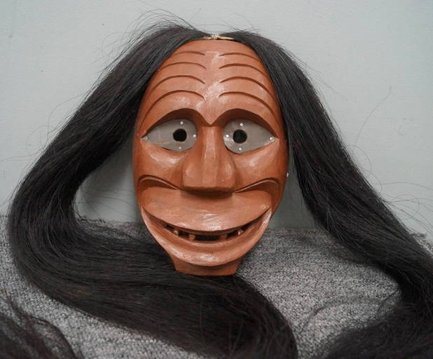 Iroquois, Seneca, Carved False Face Society Mask.