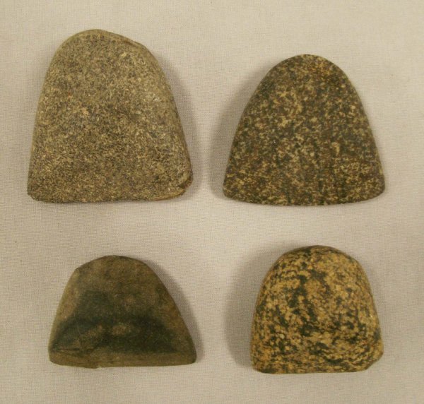 2185: LOT (4) TAINO INDIAN STONE CELTS/SCRAPERS