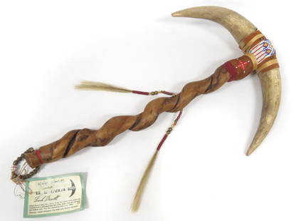 Native American (lakota) Ghost Dance Rattle Club, 20th