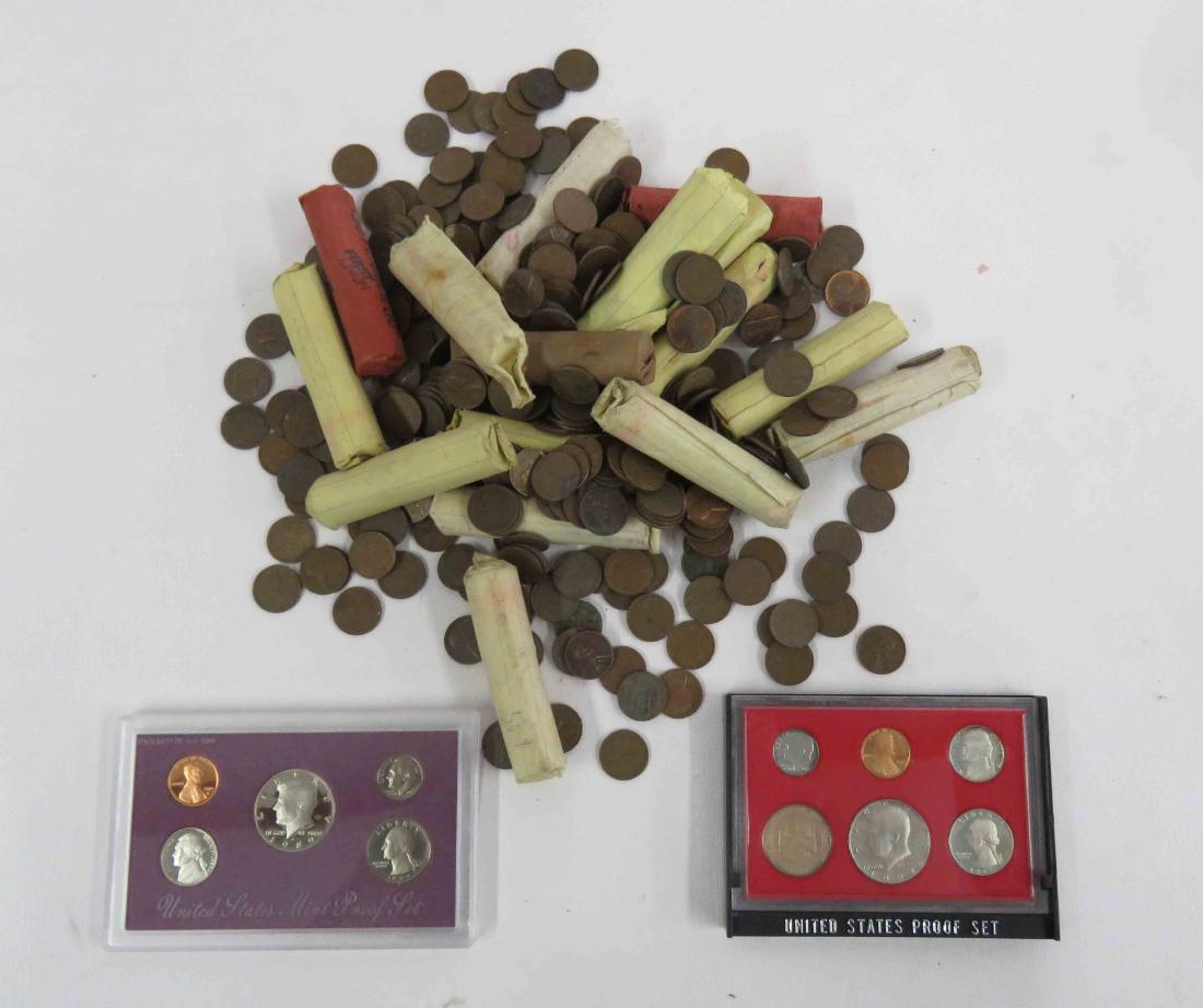 Lot Assorted Us Coins Including (2) Mint Sets (mostly