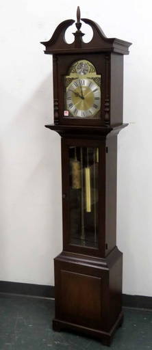 Howard Miller/barwick Clock Co. Walnut Tall Case Clock.