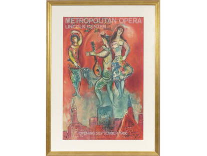Marc Chagall Metropolitan Opera Lincoln Center Opening September 1966 ...