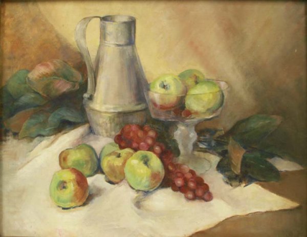 Painting, Arrangement Of Fruit On Table