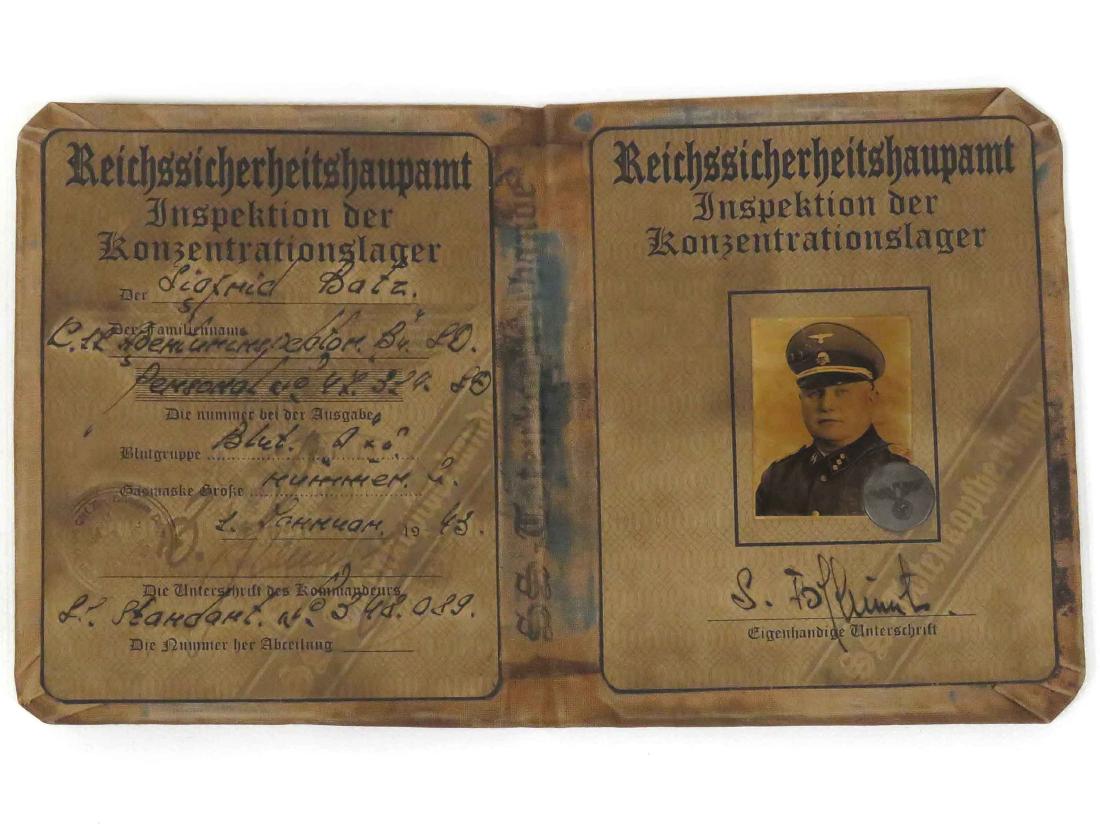 GERMAN WWII AUSWEIS (ID) SS INSPECTOR, BUCHENWALD