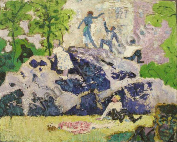 Painting, "manhattan On The Rocks", Coulton Waugh