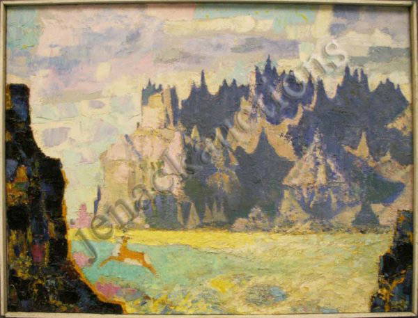 Painting, "badlands", Coulton Waugh