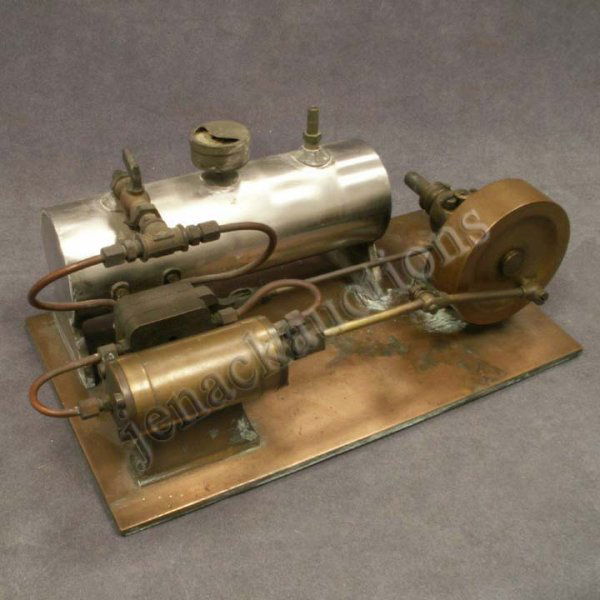 Vintage Brass, Copper, And Stainless Steam Engine