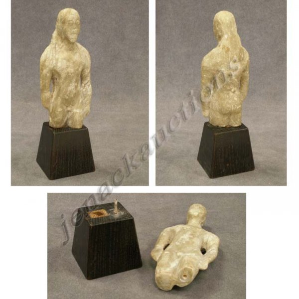 South Arabian Alabaster Carved Figure