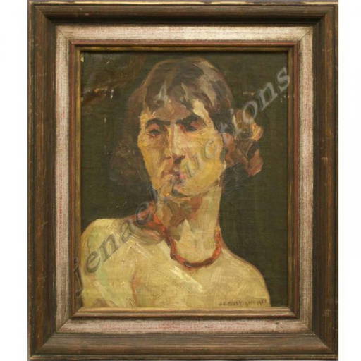 Painting, Young Woman "ada", J.e. Costigan