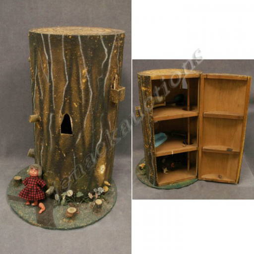 Tree Trunk Doll House