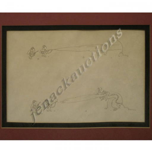 Ink On Paper, Flame Throwers, Signed Bleechman