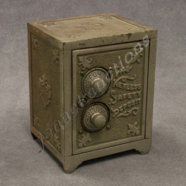 Cast Iron Still Bank, "the Keyless Safety Deposit