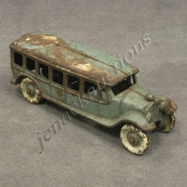 Vintage Kenton Cast Iron Tour Bus, Signed