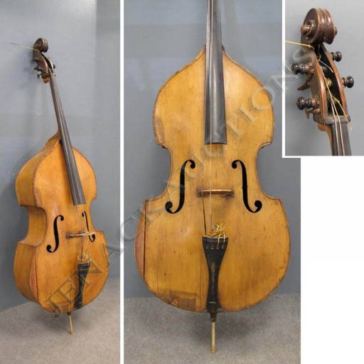 Antique Tyrolean Flat Back Double Bass