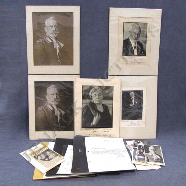 8: LOT ASSORTED KAISER WILHELM II/HERMINE EPHEMERA