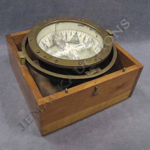 Vintage Merchant Marine Gimbal Mount Ship Compass