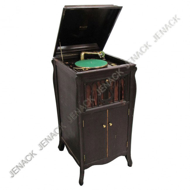 399: VINTAGE STARR MAHOGANY CASED CONSOLE GRAMOPHONE