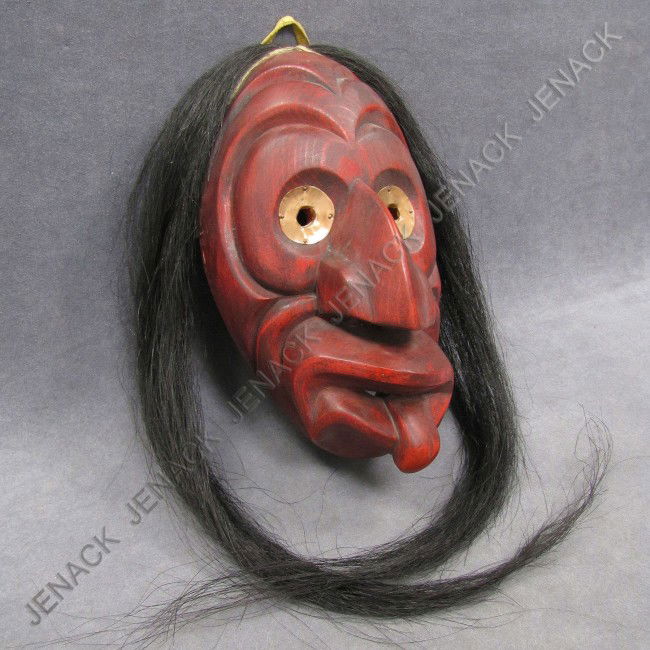 80: IROQUOIS FALSE FACE SOCIETY "BROKEN NOSE" MASK