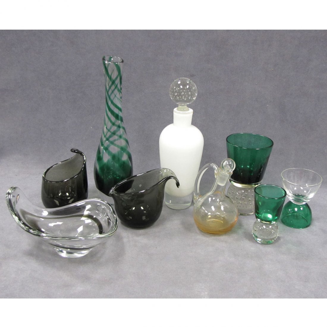 LOT (9) ASSORTED CARL ERICKSON ART GLASS