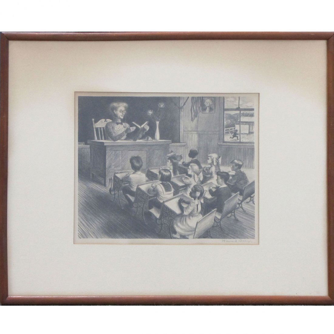 HOWARD BAER (AMERICAN 1907-), LITHOGRAPH