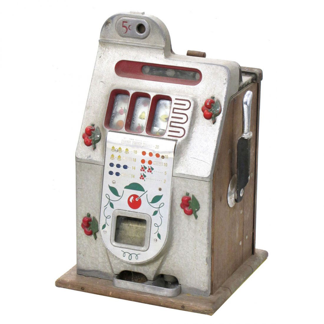 VINTAGE MILLS 5 CENT SLOT MACHINE, 1910