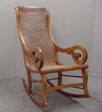 Victorian Maple/mahogany Lincoln Rocker