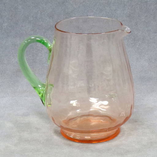 2 Tone "watermelon" Depression Glass Pitcher