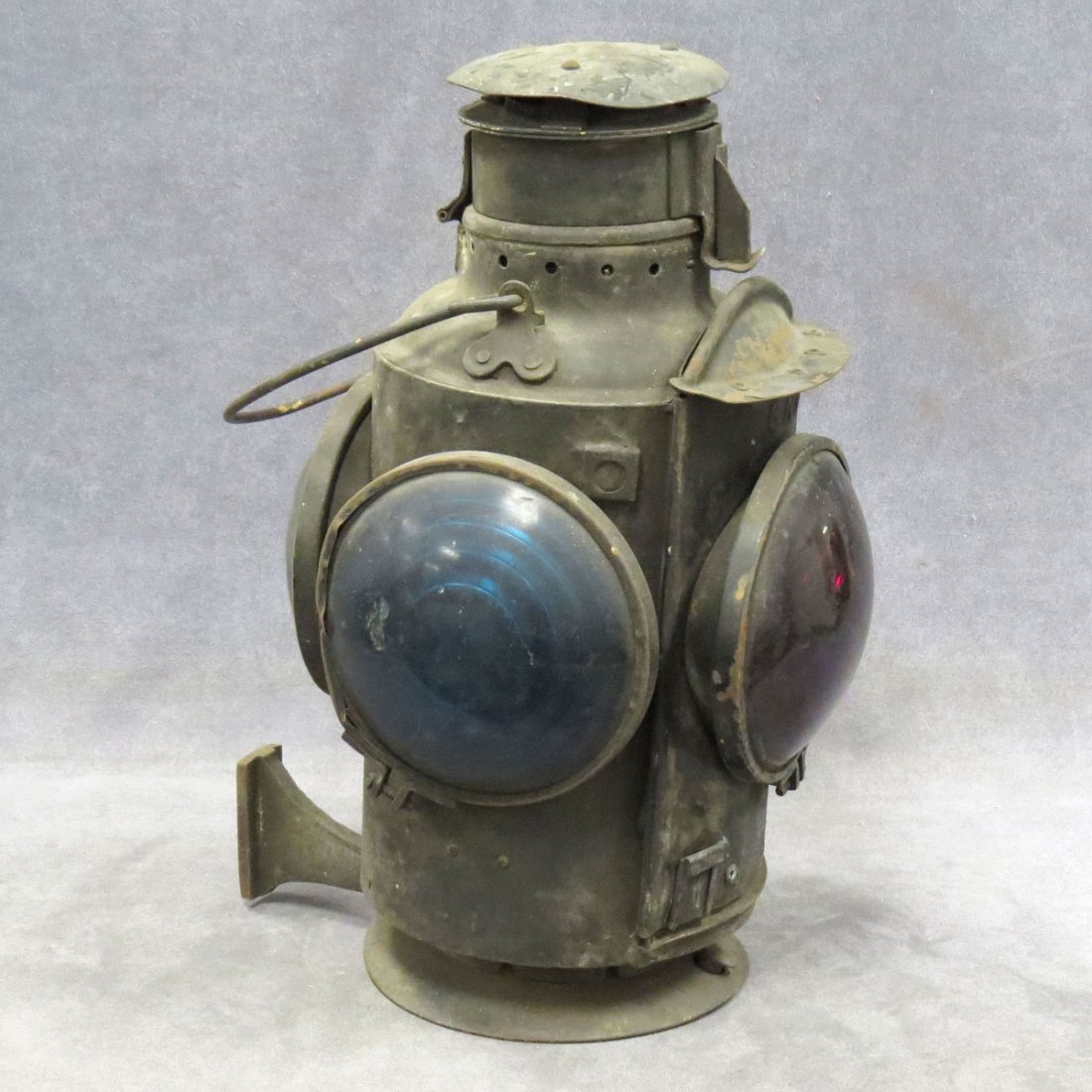 VINTAGE RAILROAD SIGNAL LANTERN, MARKED