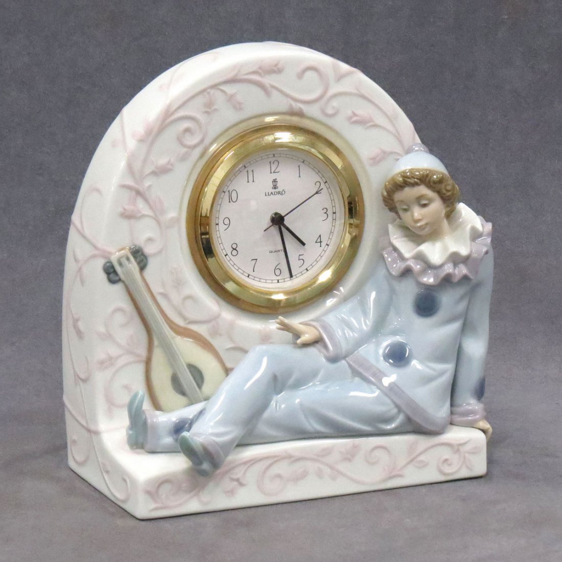 LLADRO PORCELAIN "PIERROT" CLOCK, #5778