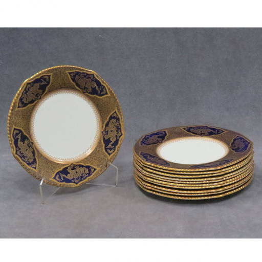 Lot (11) Gilt Decorated Solian Ware Plates
