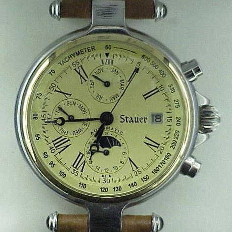 Stauer Men's Stainless Moon Phase Watch