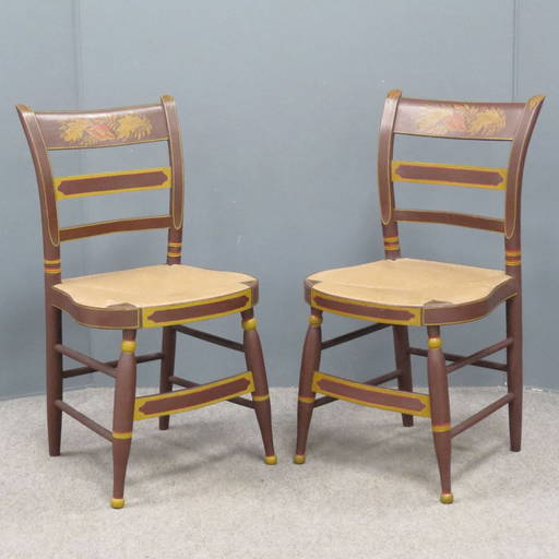 SET (8) SHERATON HAND PAINTED FANCY SIDE CHAIRS - Aug 10, 2014 ...