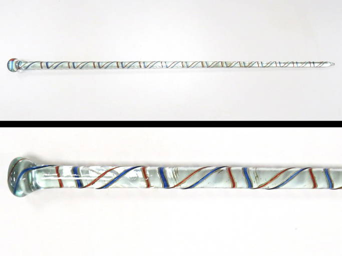 Vintage End Of Day Blown Glass Parade Cane