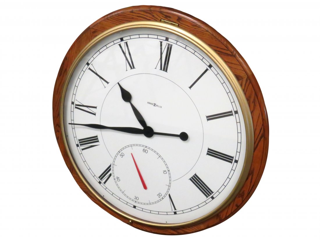 Howard Miller #622 525 Oak Electric Wall Clock
