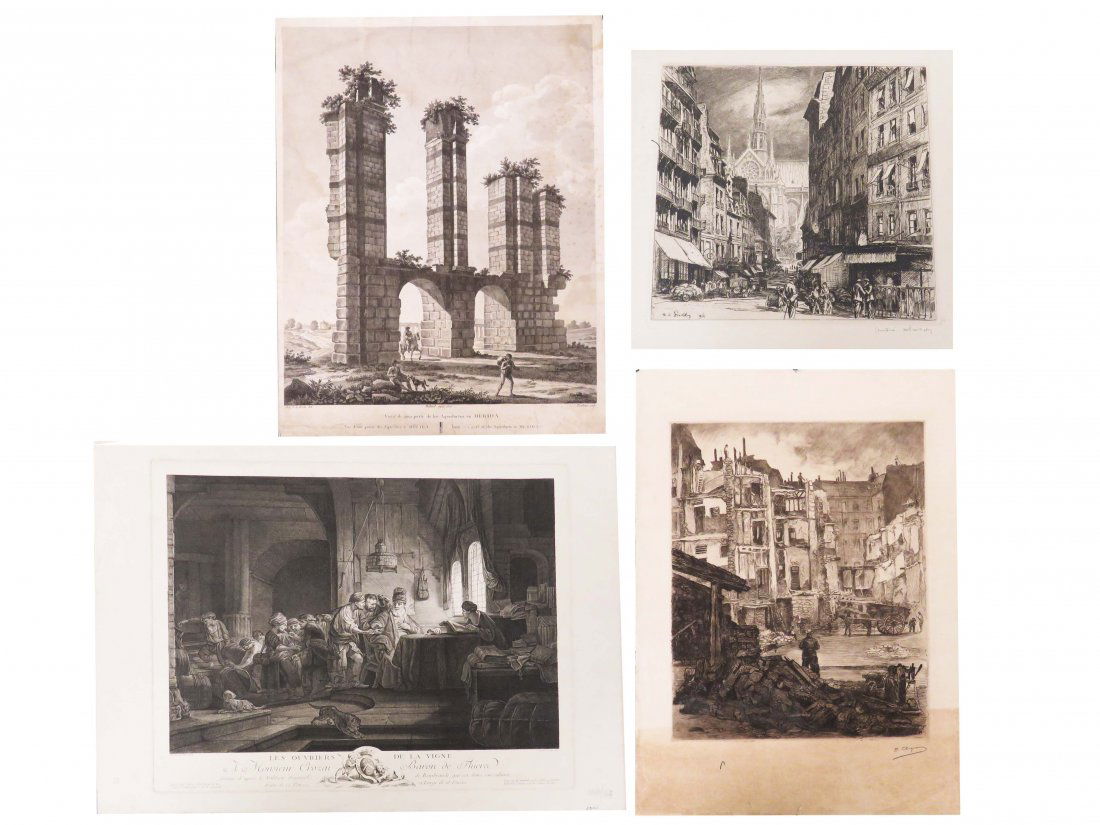 Lot (4) 18th, 19th & Early 20th Century Etchings And
