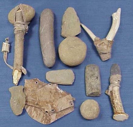1102: (10) EASTERN WOODLANDS AMERICAN INDIAN TOOLS