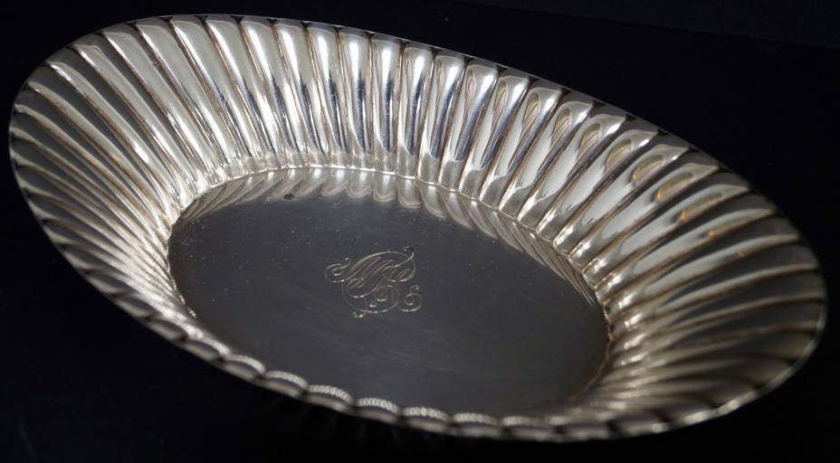 Reed & Barton Sterling Oval Bowl, Monogrammed, #x300,