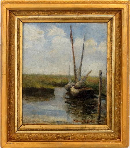 Walter Lofthouse Dean (american 1854 1912), Oil On